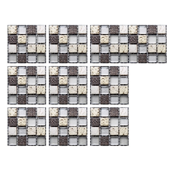 10pc Peel And Stick Ceramic Tile Paste 3D Lattice Ceramic Tile Paste ...