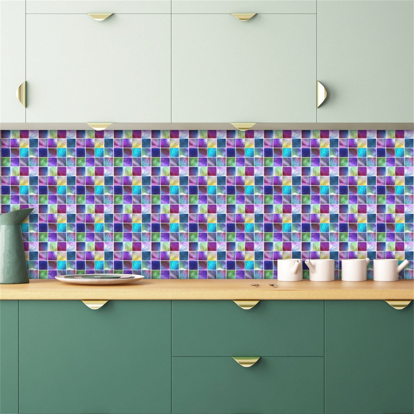 10pc Peel And Stick Ceramic Tile Paste 3D Lattice Ceramic Tile Paste ...