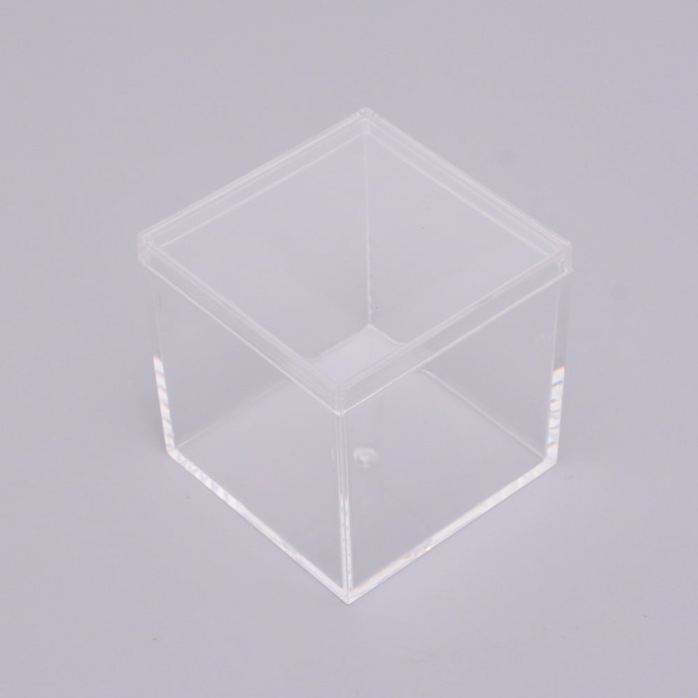 10pc Plastic Box Transparent Square Clear 5.5x5.5x5.5cm Inner Size: 5 ...