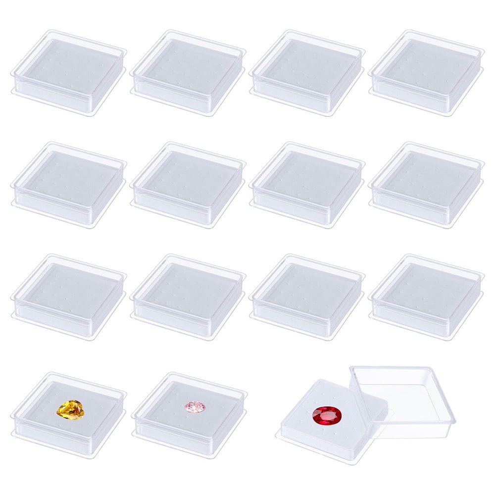 10pc Plastic Jewelry Loose Diamond Storage Boxes Jewelry Case for ...