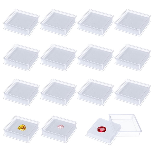 10pc Plastic Jewelry Loose Diamond Storage Boxes Jewelry Case for ...