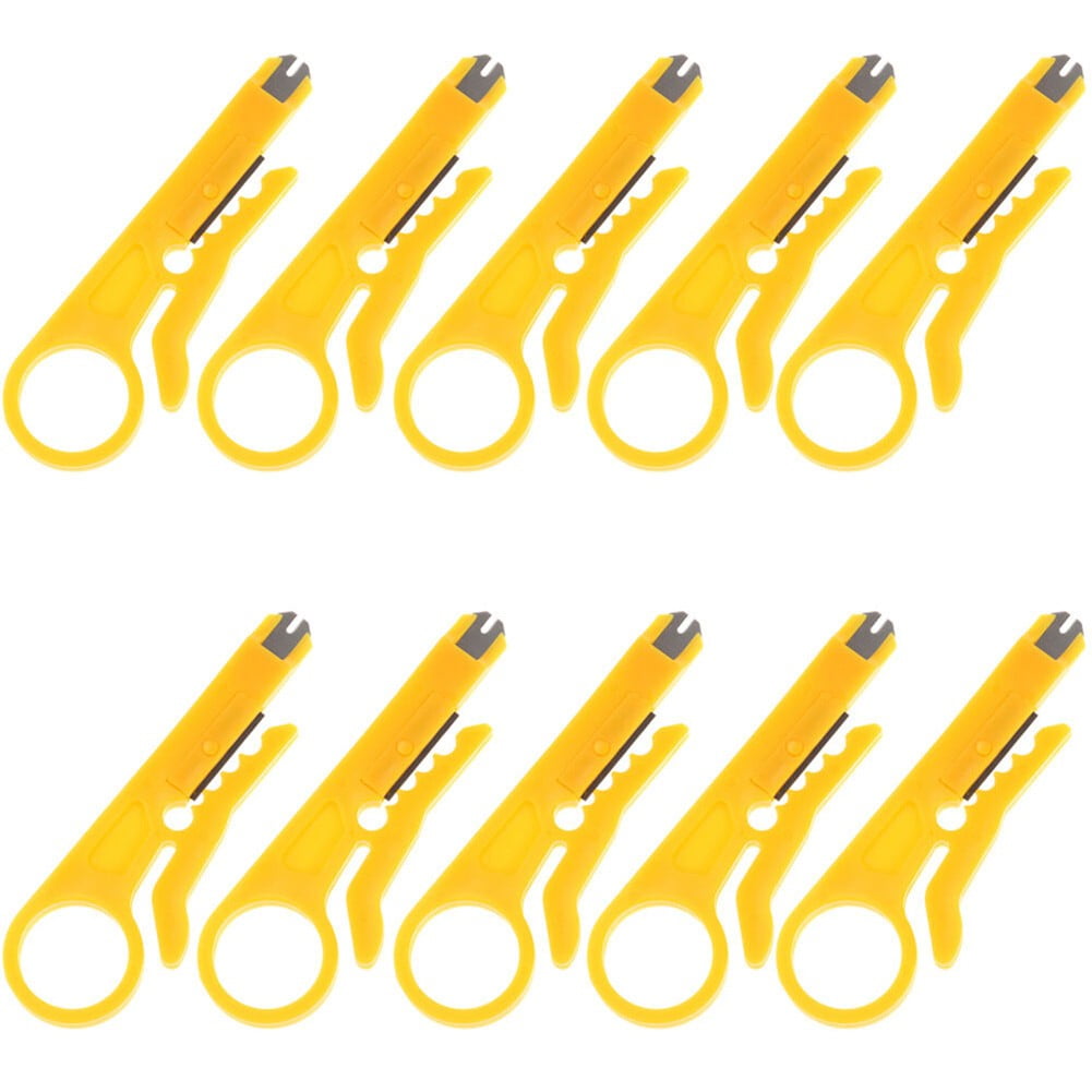 10pc Plastic Strip Data Cable Wire Punch Down Cutter Stripper Manual ...