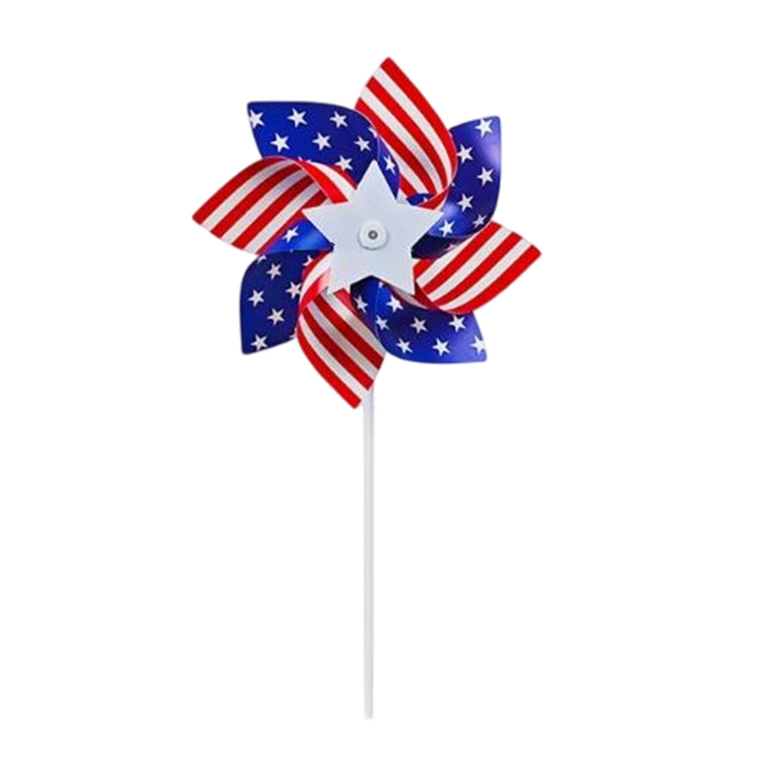 10pc Red White & Blue Pinwheel Set - 4th of July Garden Wind Spinners ...