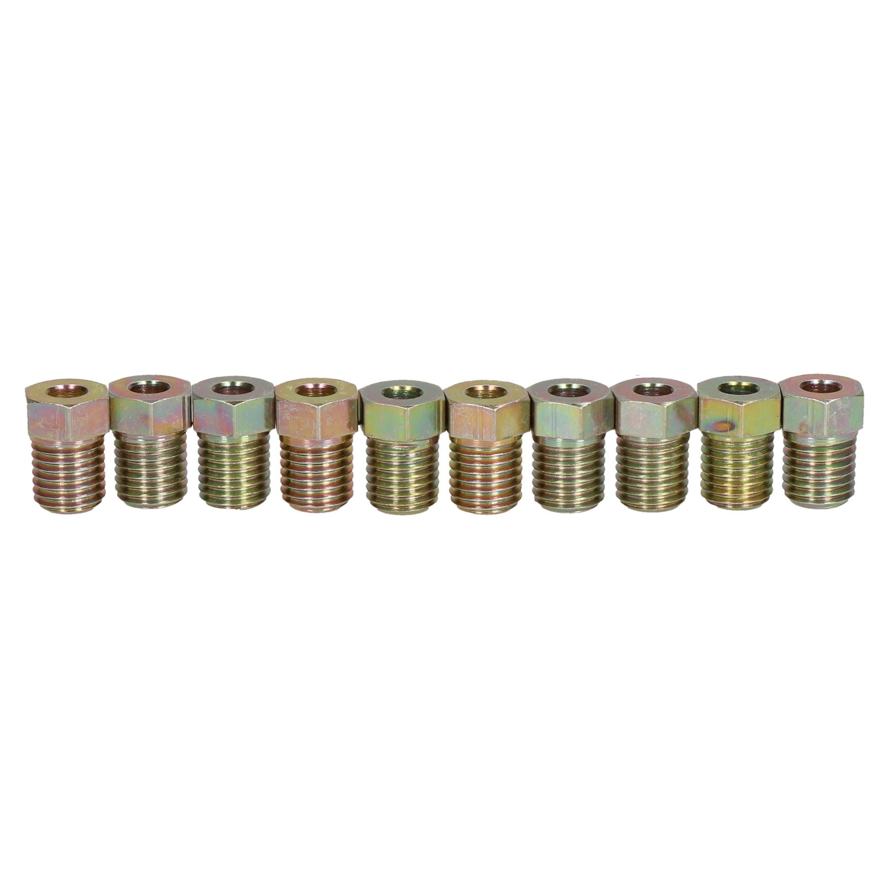 10pc Steel Male Brake Pipe Union Short Fittings 10mm x 1.25mm for 3/16 ...