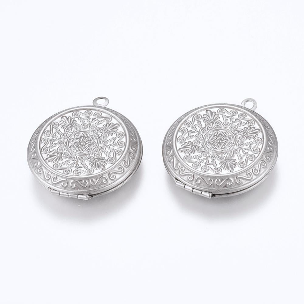 10pc Tarnish Resistant 304 Stainless Steel Locket Pendants Photo Frame ...