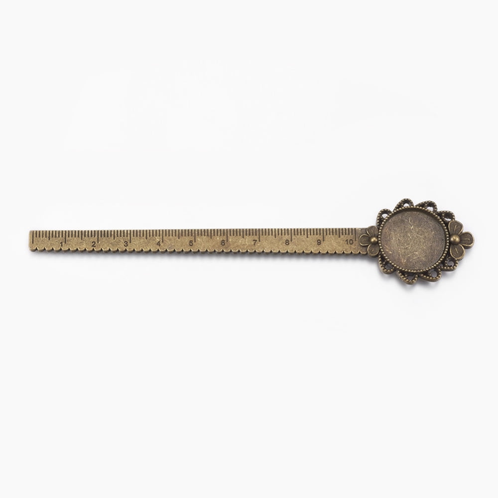 10pc Tibetan Style Alloy Cabochon Setting Ruler/Bookmarks Antique ...