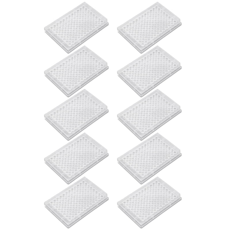 10pc Tissue Culture Plate 96 Well Clear Polystyrene Cell Growth Culture ...