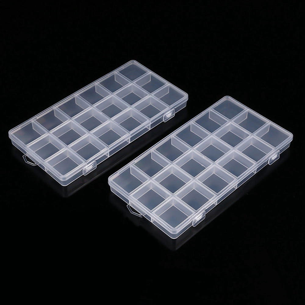 10pc Transparent Plastic Bead Containers for DIY Art Craft Nail ...