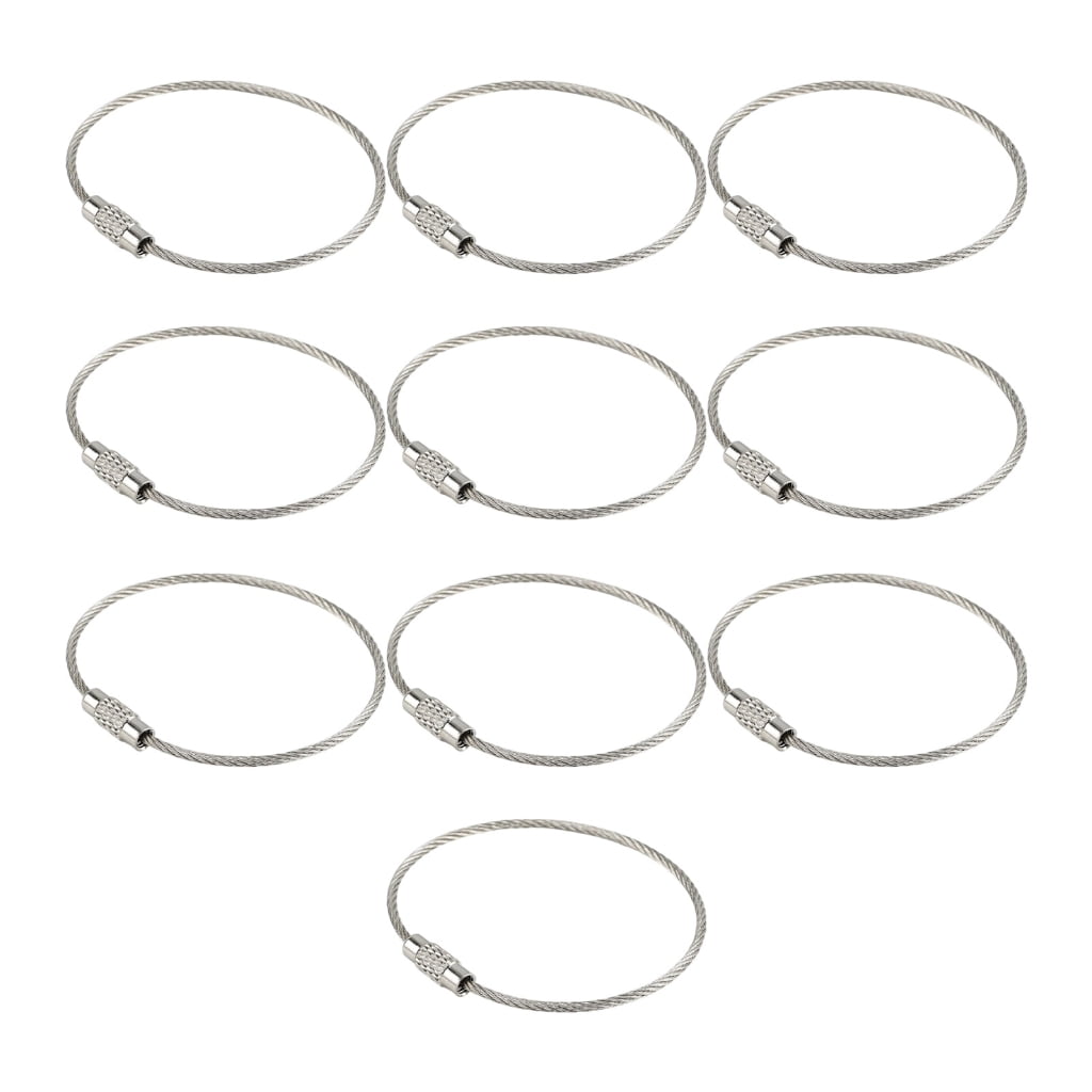 10pc Vibrant Screw Lock Keychain Rings DIY Jewelry Making Craft Metal ...