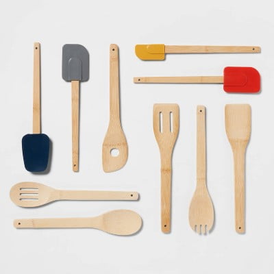 10pc Wood and Silicone Tool Set - Walmart.com