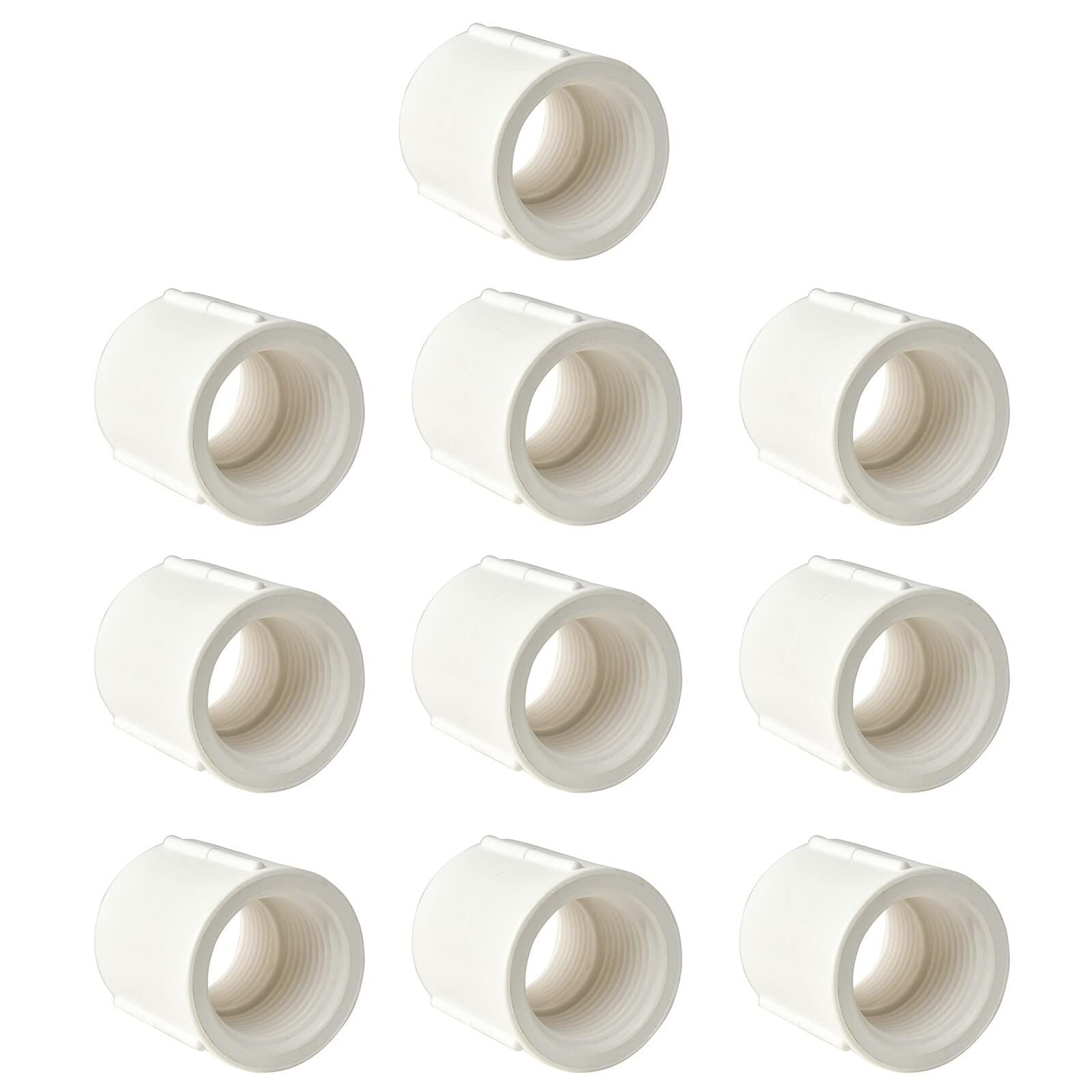 10pcs 1/2" Female to Female Threaded PVC Fittings Pipe Fitting Female ...