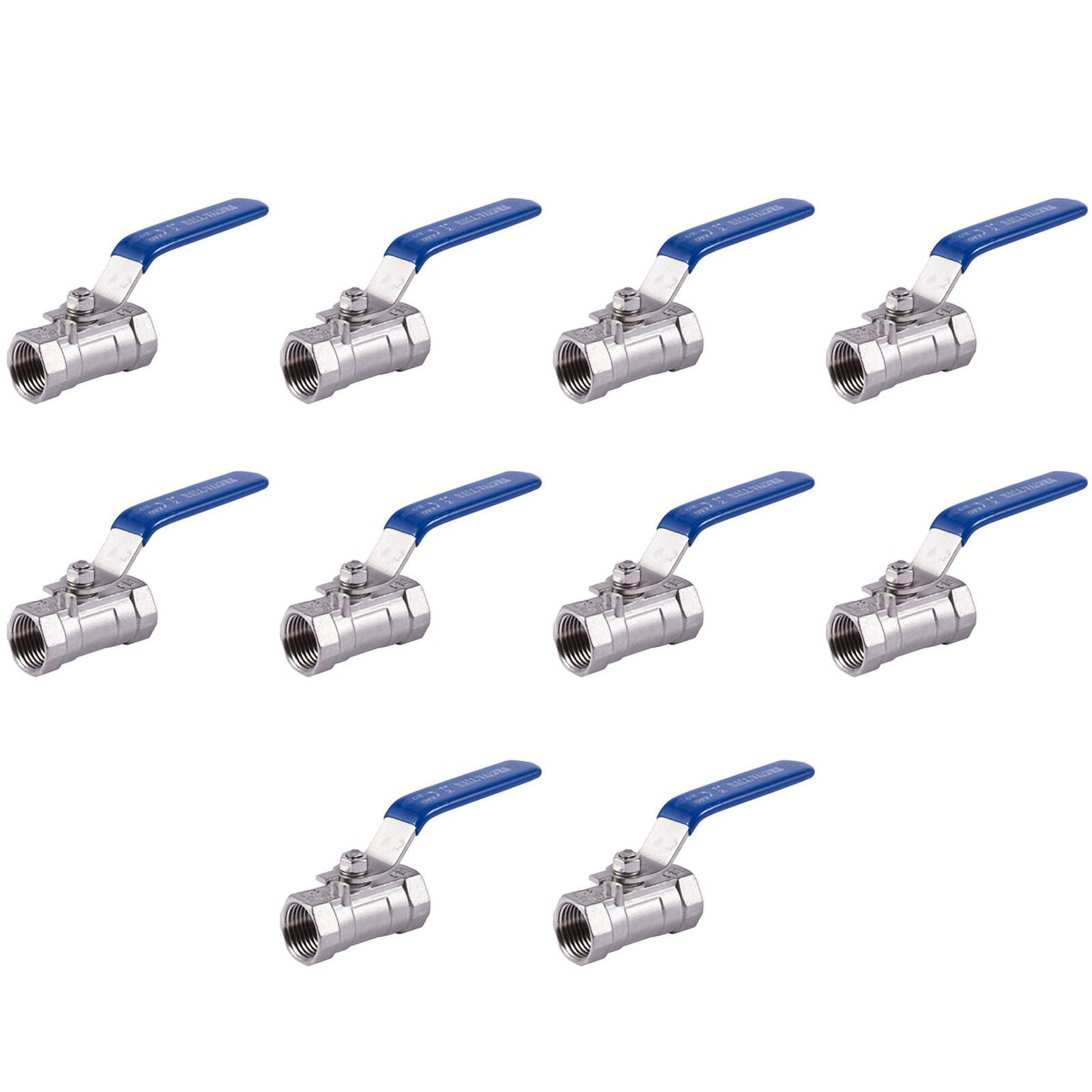 10pcs 1/2 inch Stainless Steel Internal Thread Lever Handle Valve ...