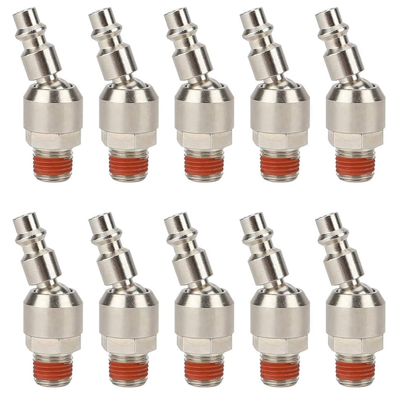 10pcs 1/4 Inch Swivel Air Plug, Air Tool Fittings, 1/4 Inch NPT Male ...