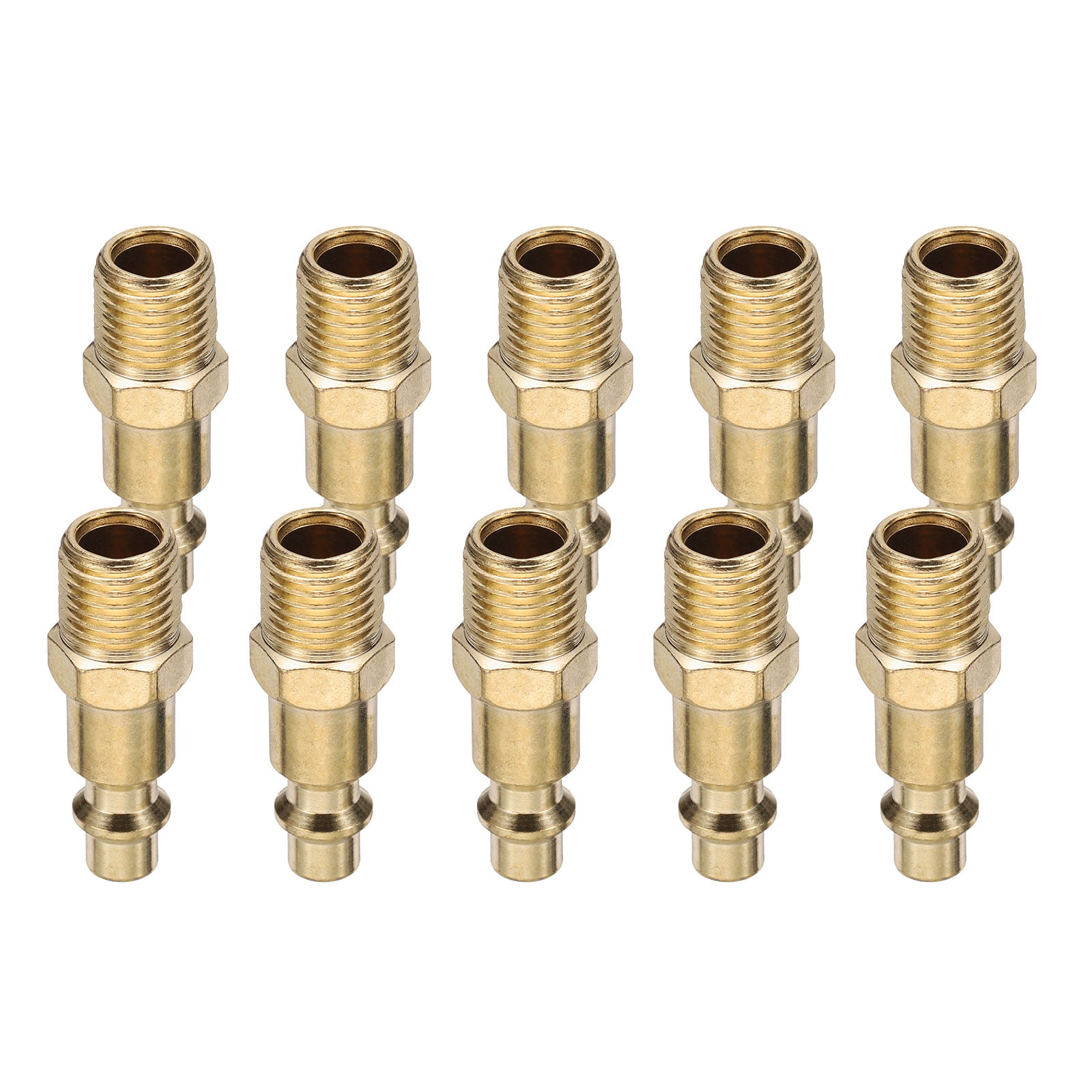 10pcs 1/4" NPT Male Industrial Air Hose Quick Connect Adapter Type M ...