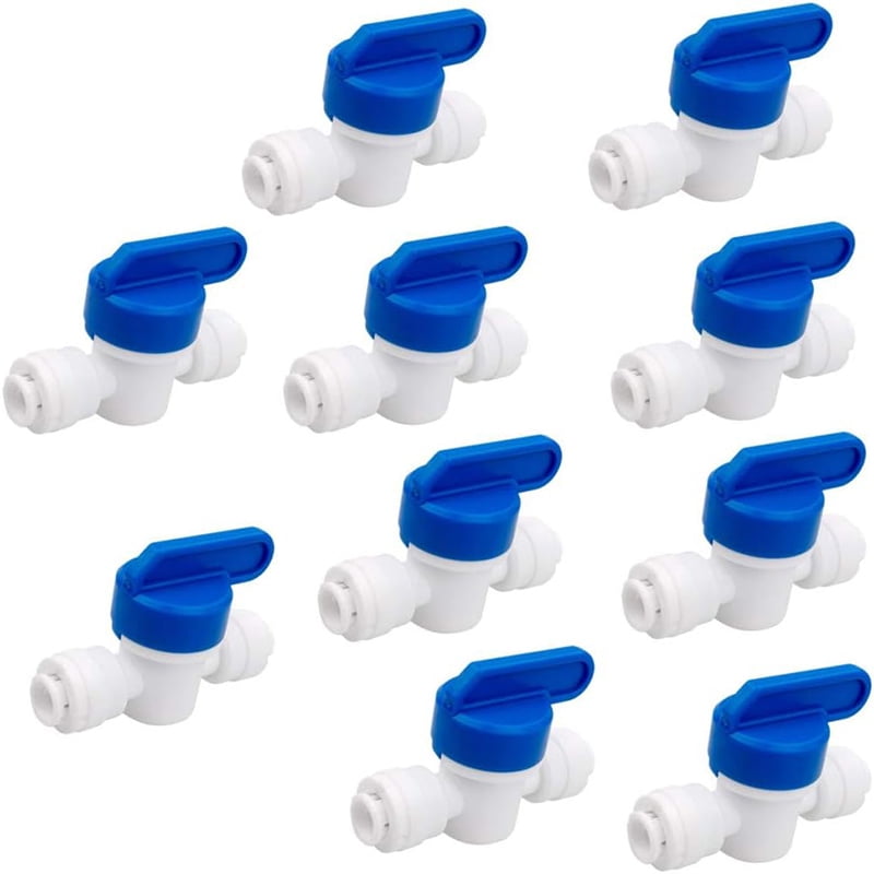 10pcs 1/4 inch OD Tubing&Hose&Pipe Use Inline Shut Off Ball Valve ...
