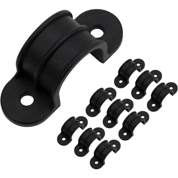 10pcs 1 Inch PVC Pipe Straps U Shape Plastic Conduit Pipe Strap Clamps ...