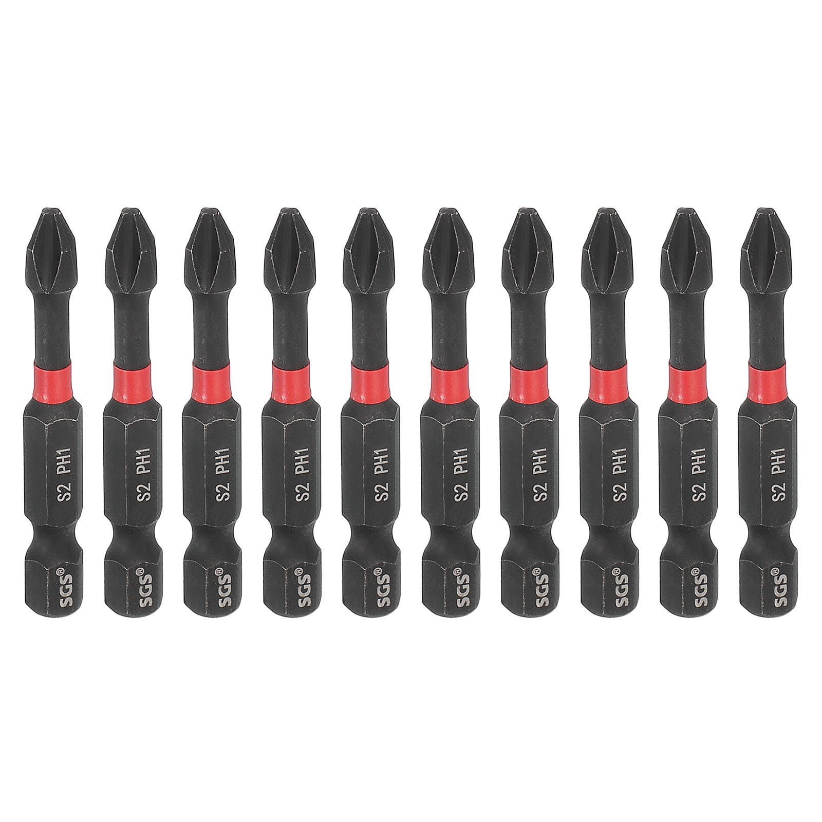 10pcs #1 Phillips Impact Screwdriver Bit PH1 1/4" Hex Shank 2" (50mm ...