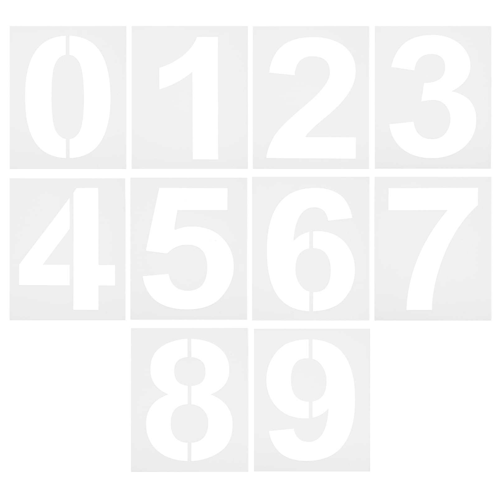 10pcs 10 Inch Letter Stencils Alphabet Number Stencil Reusable Plastic ...