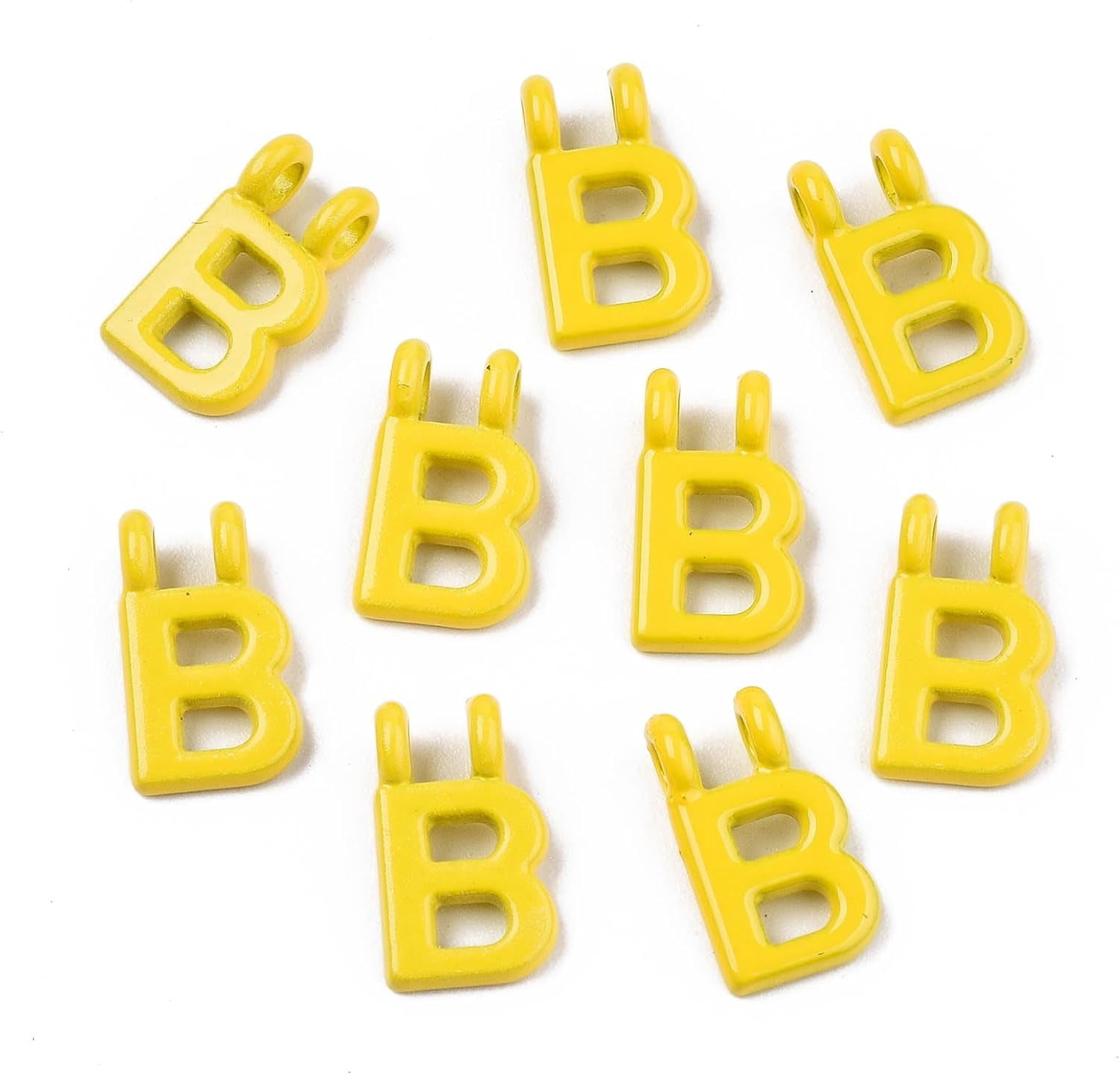 10pcs 10 Pc Letter.B Shape Links Spray Painted Alloy 2-Loop Link ...