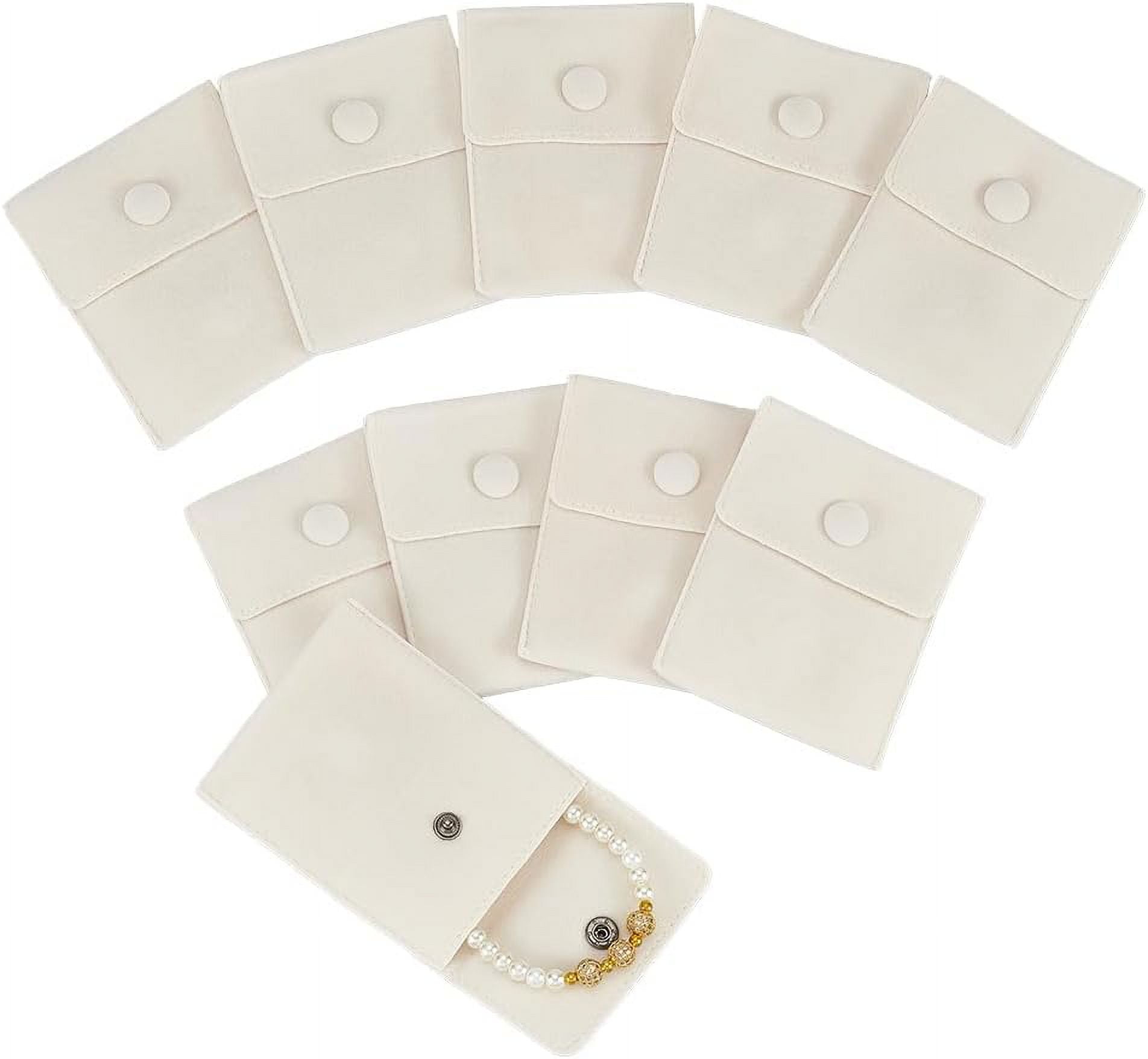 10pcs 10 pcs Velvet Jewelry Pouches with Snap Button 3.74x2.95 Inch ...