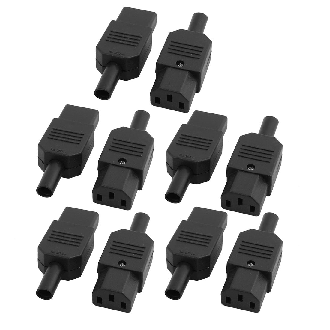 10pcs 10A 250V IEC Type Plug C13 Rewireable Inline Power Socket ...