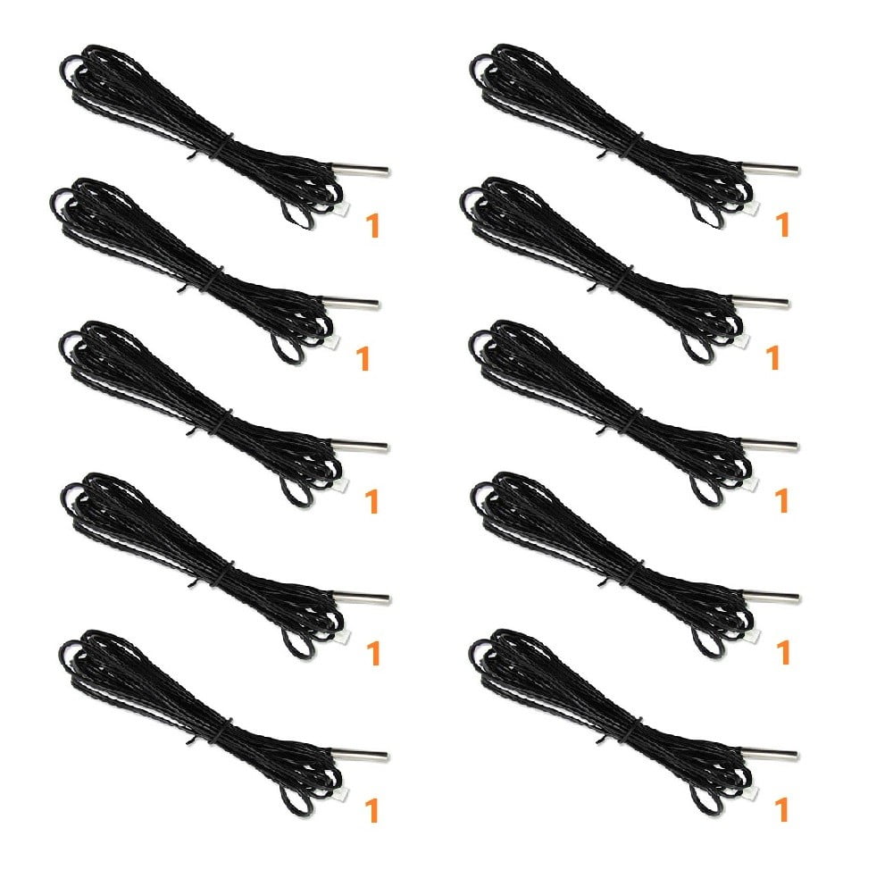 10Pcs 10K Ohm 1% 3435 Thermistor Temperature Sensor Cylinder Probe with ...