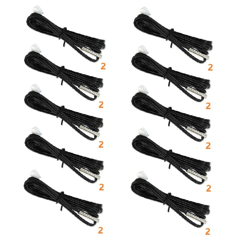 10pcs 10K Ohm 1% 3435 Thermistor Temperature Sensor Cylinder Probe With ...