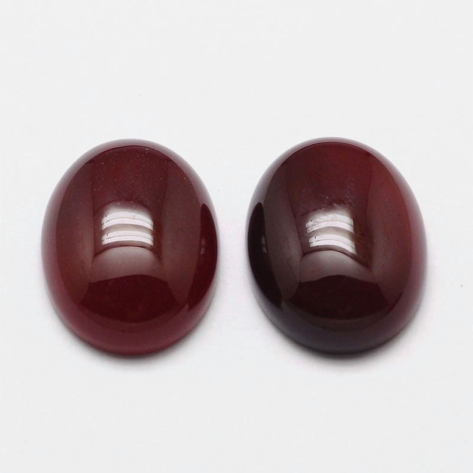 10pcs 10pcs Natural Agate Cabochons Grade A Dyed Oval Dark Red ...