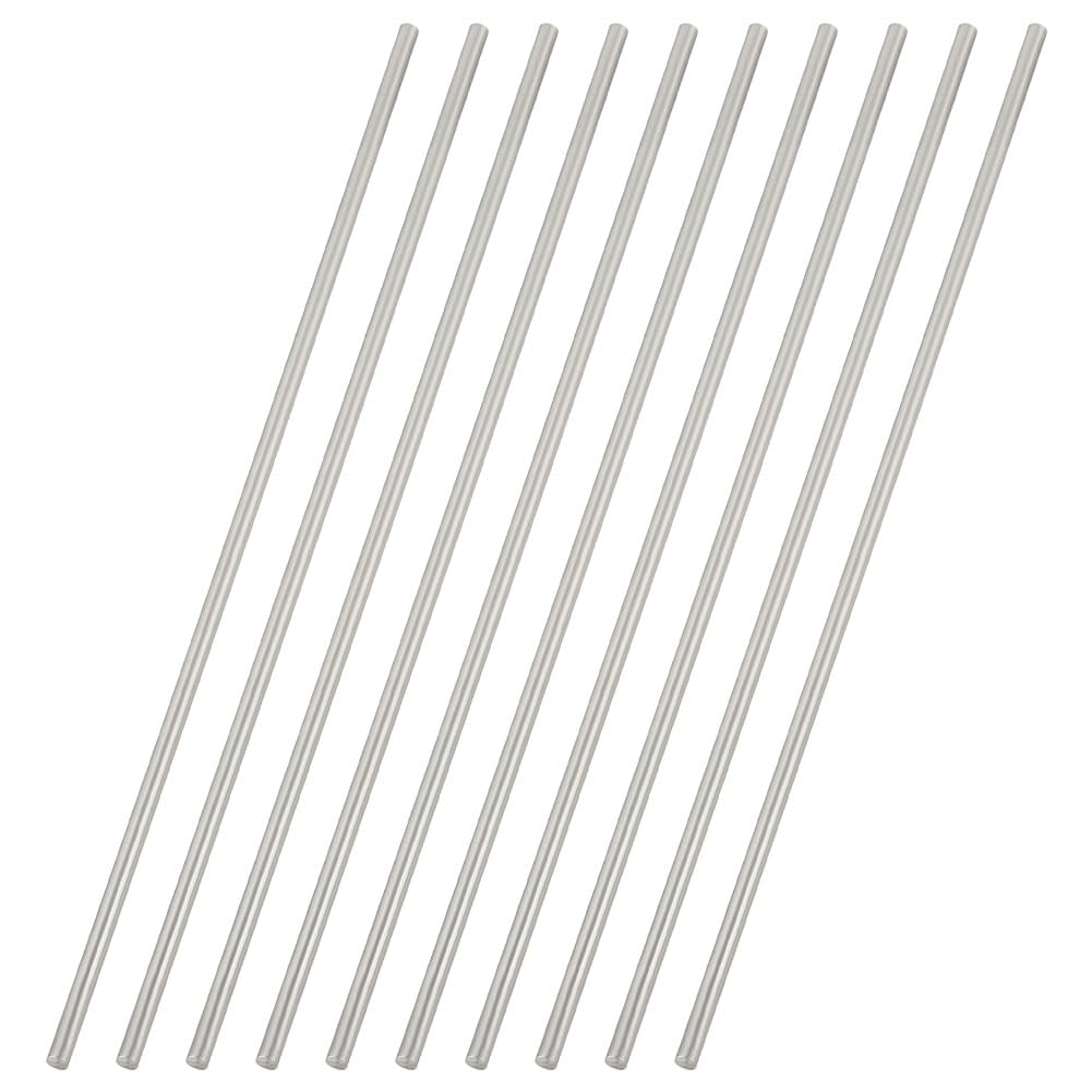 10pcs 12" 304 Stainless Steel Solid Rod 1/5" Straight Metal Round Shaft ...