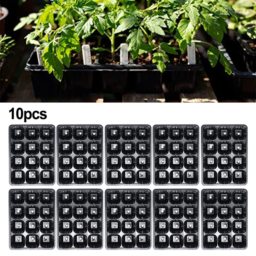 10Pcs 12 Cells Plant Starter Trays Germination Propagation For ...