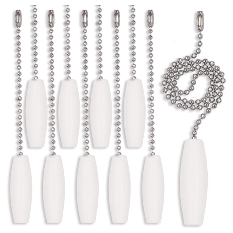 10pcs 12-Inch Ceiling Fan Pull Chain, 3mm Beaded Ball Chains Wooden ...