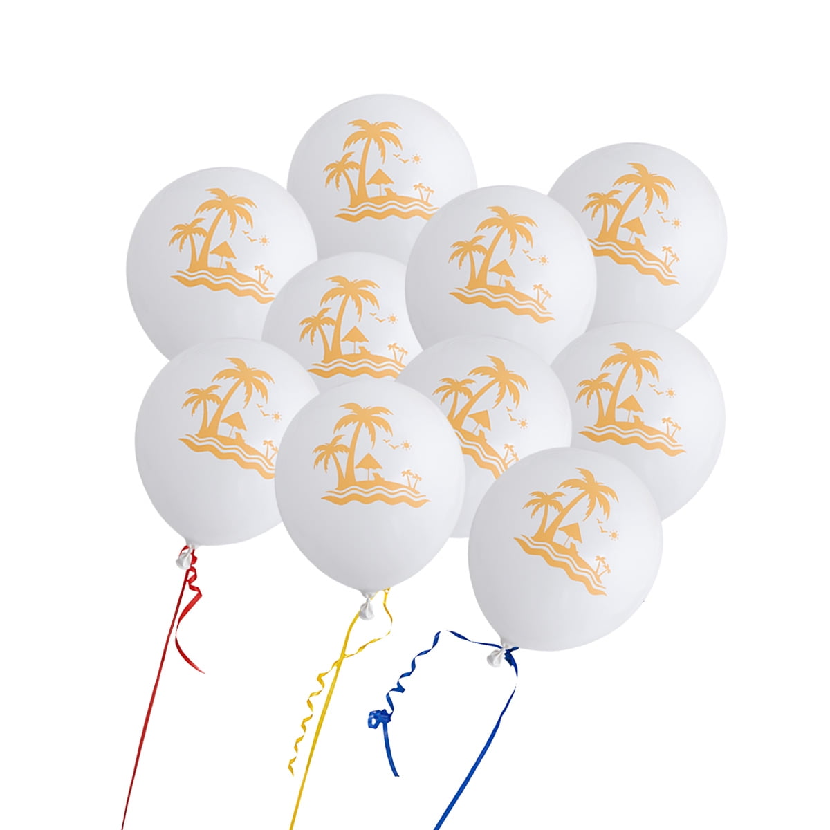 10pcs 12 Inches Hawaii Party Balloon Coconut Tree Printing Balloon ...