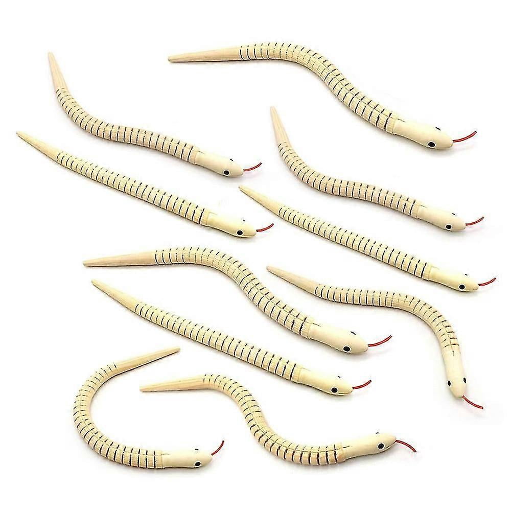 10pcs 12 inch unfinished wooden twisting snake joints flexible wooden ...