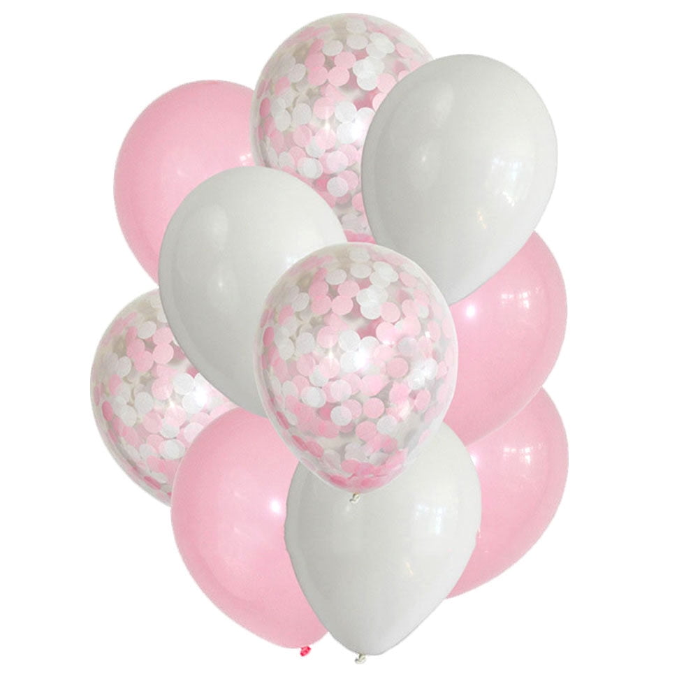 10pcs 12inch Round Latex Balloon Confetti Balloon Set for Wedding ...