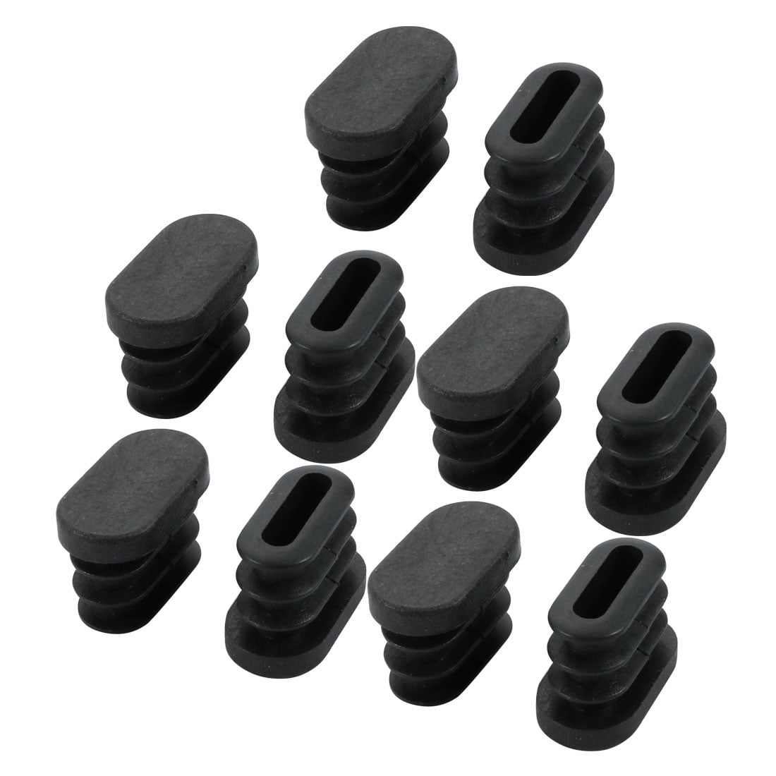 Uxcell 10pcs 12x23mm Floor Protect Oval Shape Chair Leg Pipe Tube ...