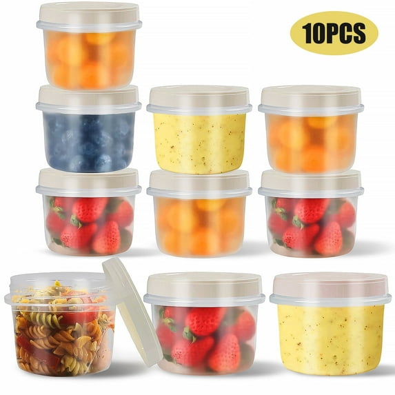 10pcs 16oz Food Storage Containers with Lids, BPA Free Freezer Food ...