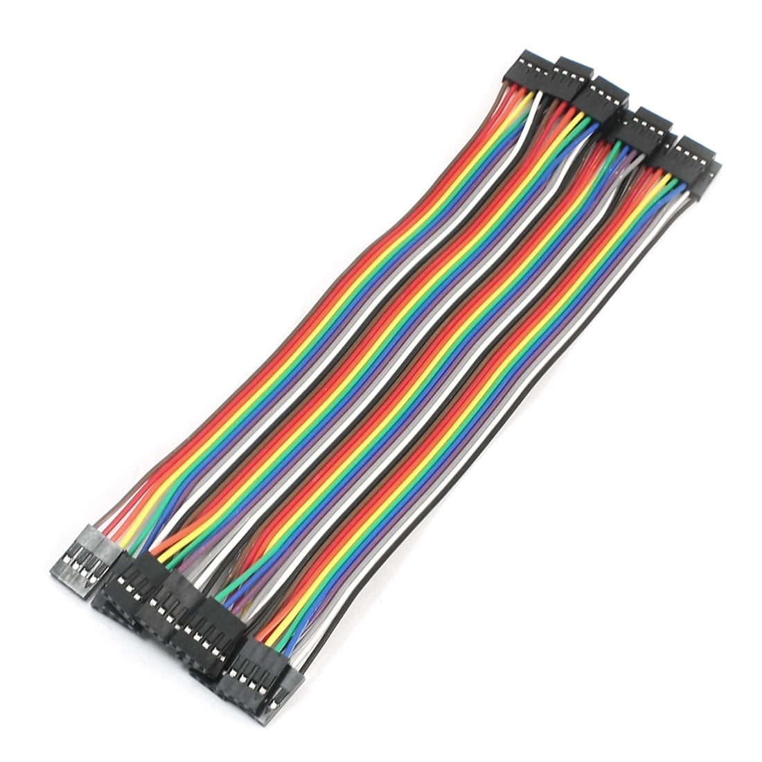 10pcs 2.54mm Pitch 4Pin-4Pin F/F Solderless Jumper Cable Wire Connector ...