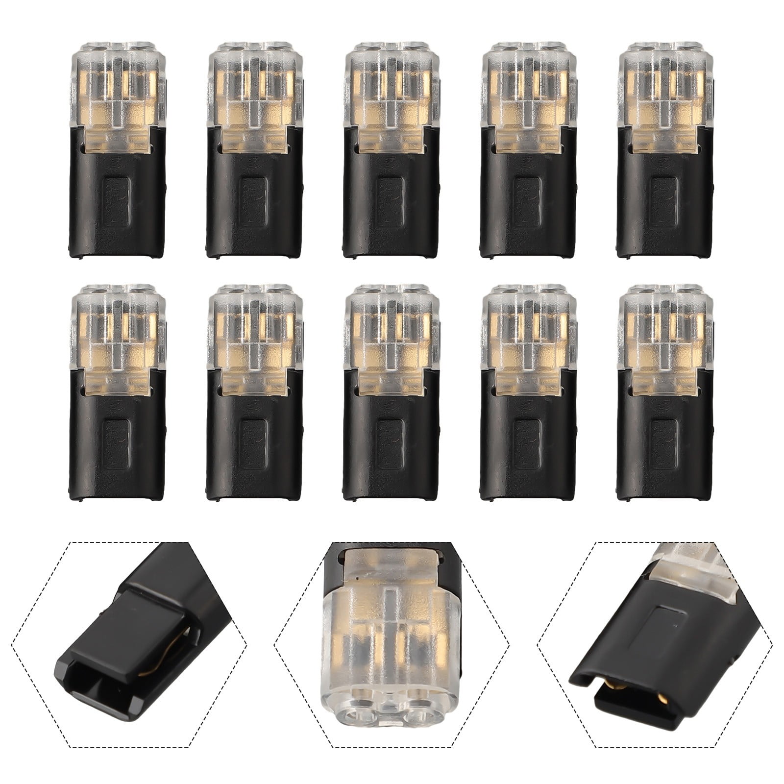 10pcs 2 Pin Way Plug Car Waterproof Electrical Connector Quick Splice ...