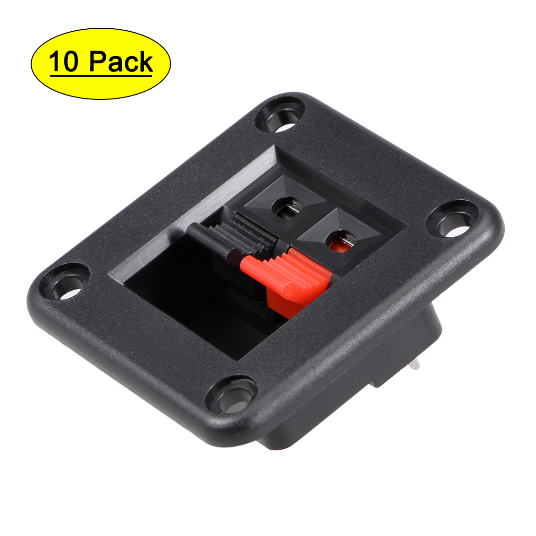 10pcs 2 Way Jack Socket Spring Push Release Connector Speaker Terminal ...