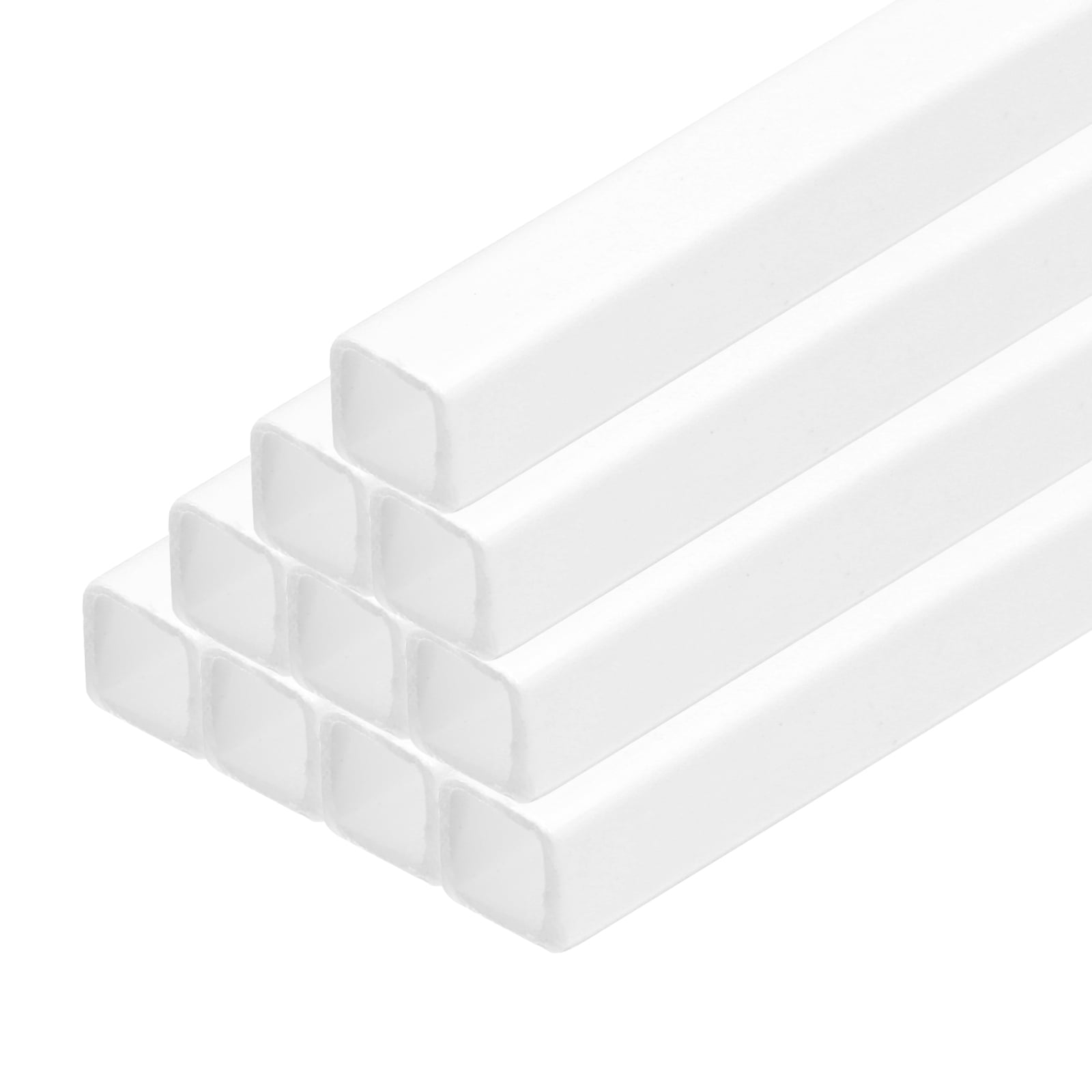 10pcs 20" Plastic Model Tube ABS Solid Square Bar 0.2"x0.2" White Easy ...