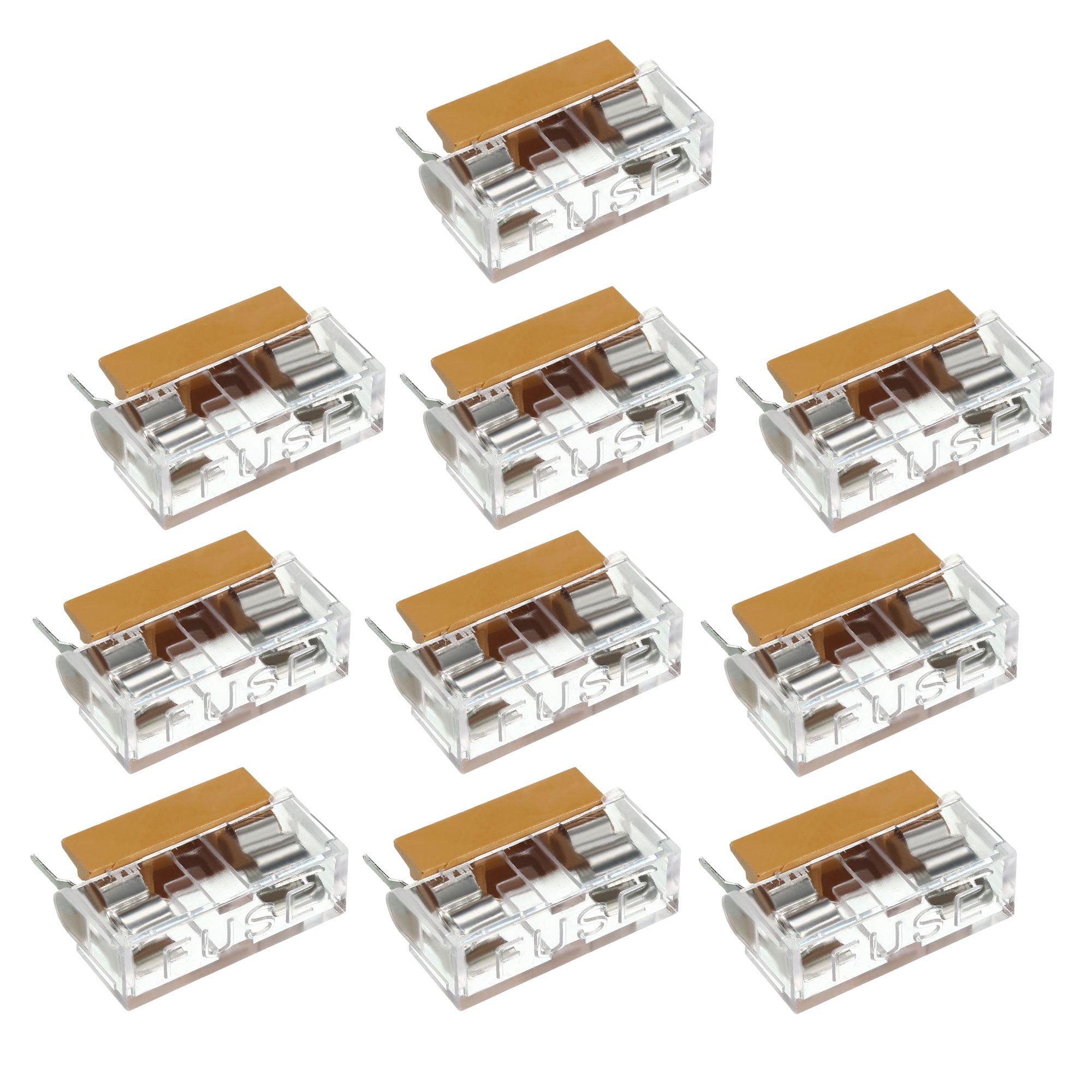 10pcs 250V 6A 5 x 20mm Dual Terminals Fuse PCB Panel Mount Holder Case ...