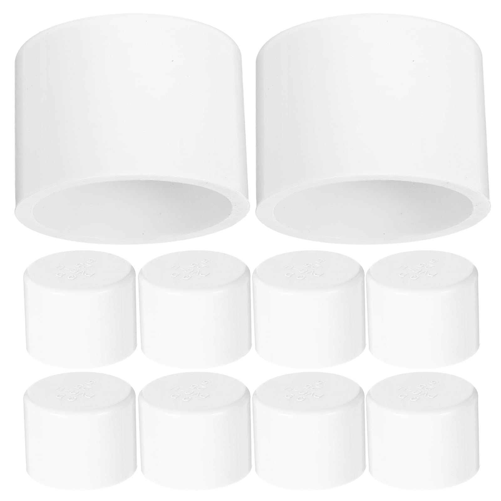 10pcs 25mm PVC Pipe End Cap Plug Adapter Pipe Fittings White Pipe Plug ...