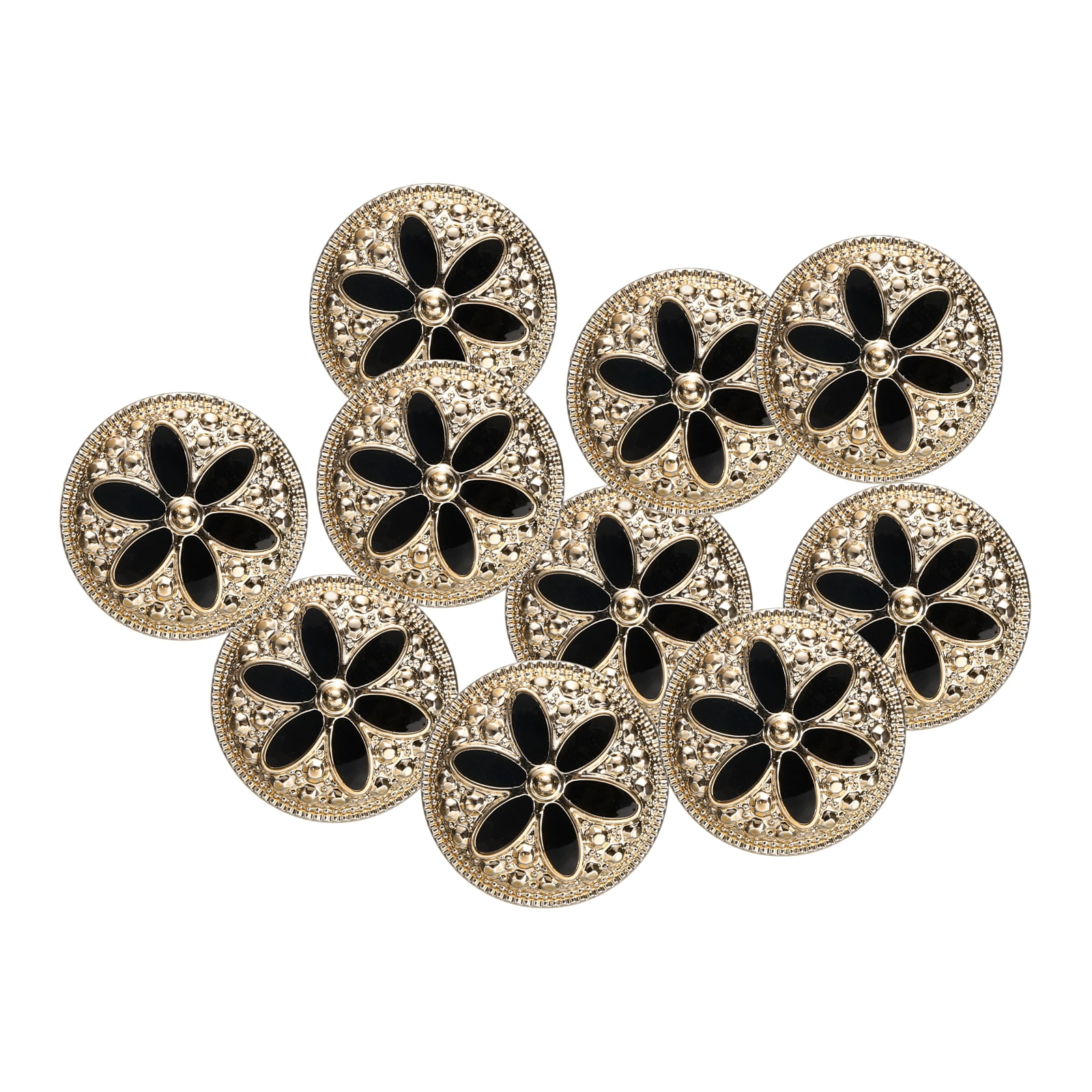 10pcs 28L Gold White Faux Pearl Buttons 18mm 23/32" Dia 0.45" Thick ...
