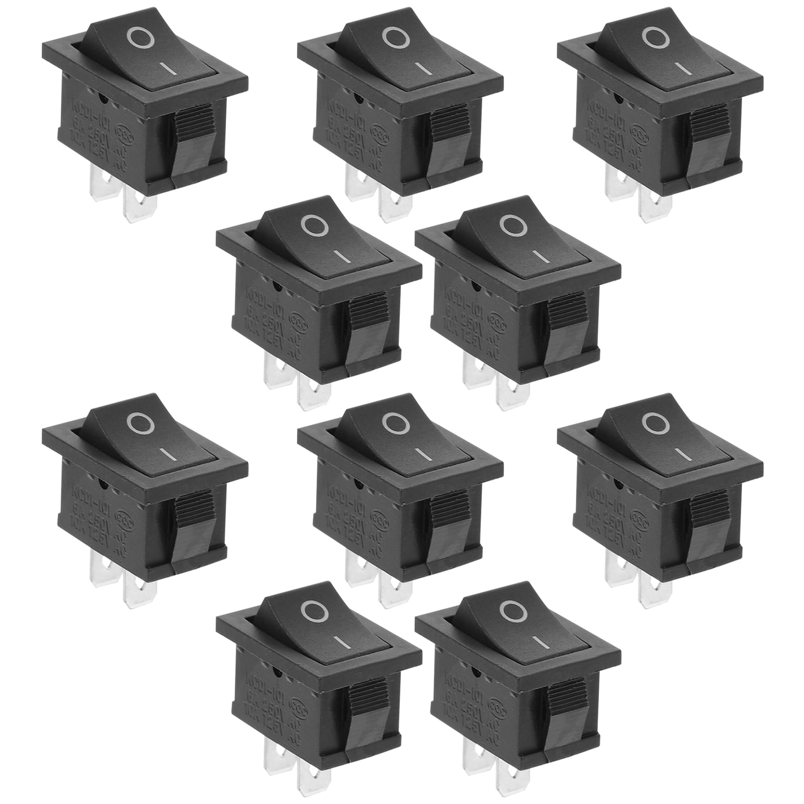 10pcs 2Pin Toggle Switch On/Off Mini Boat Rocker Switch Car Auto Boat ...