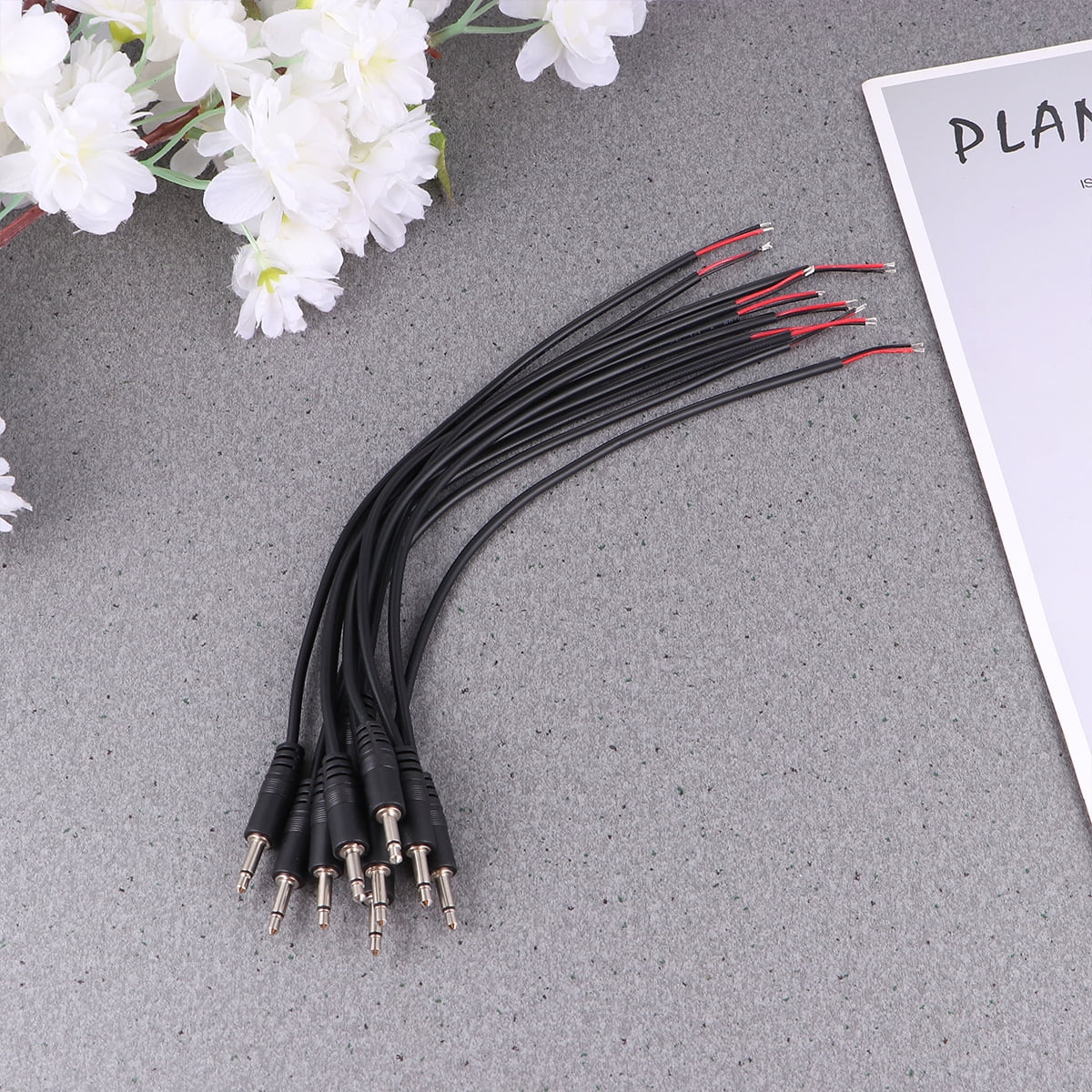 10pcs 3.5mm Audio Cable Open End Male Plug to Bare Wire Mono Jack ...