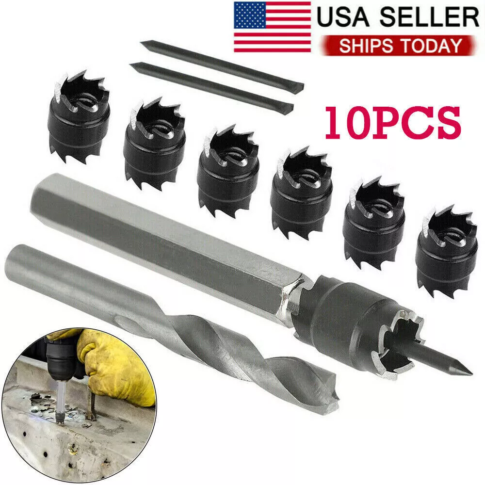 10pcs 3/8" Double Sided Rotary Spot Weld Cutter Remover Drill Bits set ...