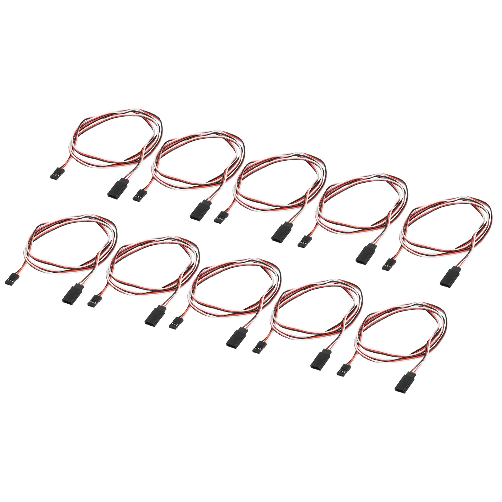 10pcs 3-Pin Servo Extension Cable Cord Connector Lead Wire Male to ...