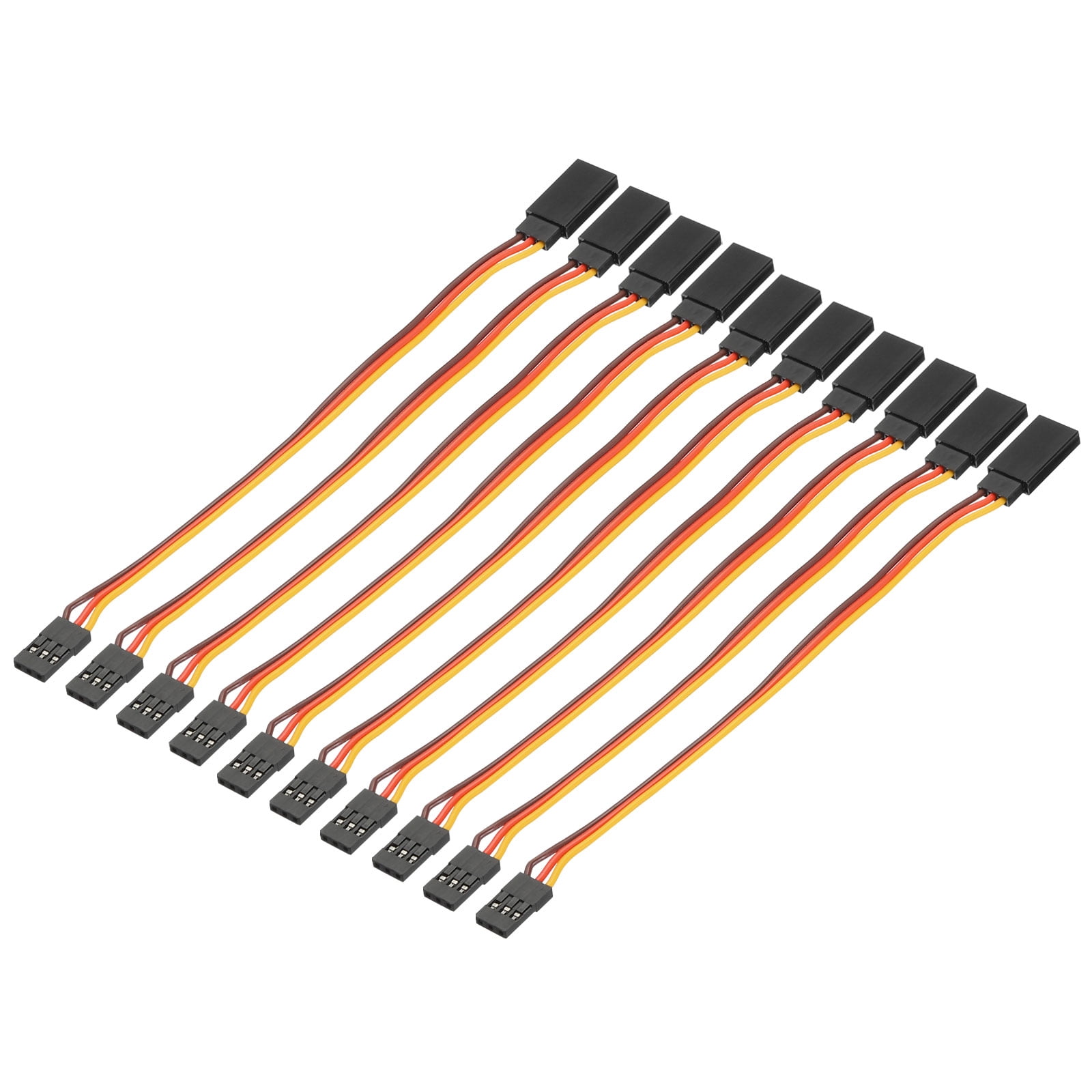 10Pcs 3-Pin Servo Extension Cable Cord Connector Wire Male to Female 5 ...