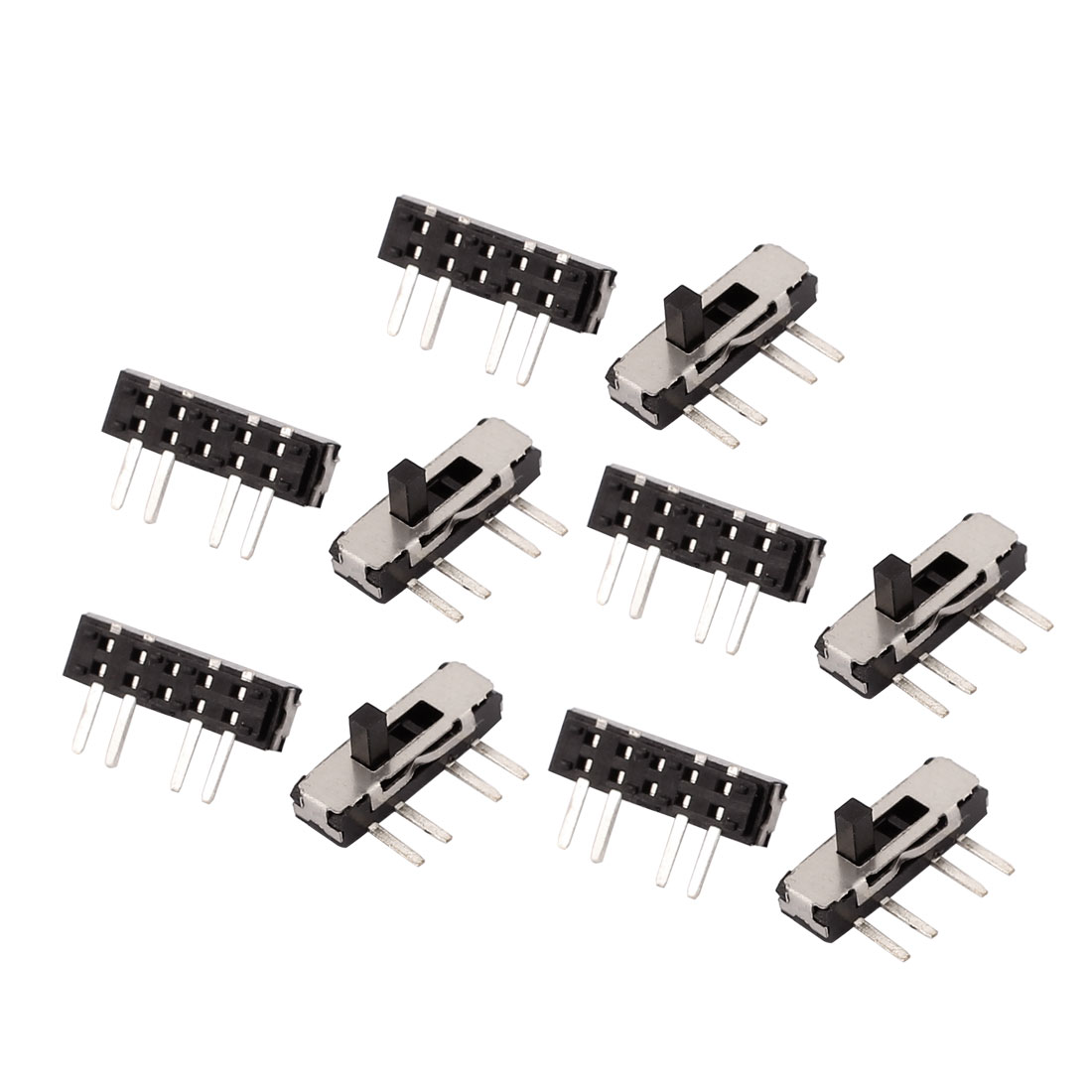 10pcs 3 Position 4P SPDT SMT Self Locking Power Slide Switch 12x6x3mm ...