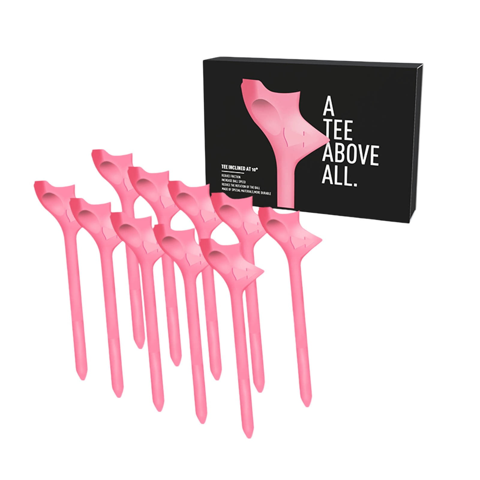 10pcs 3 Prong Golf Tees - Premium Plastic Golf Tees with 10° Tilt ...